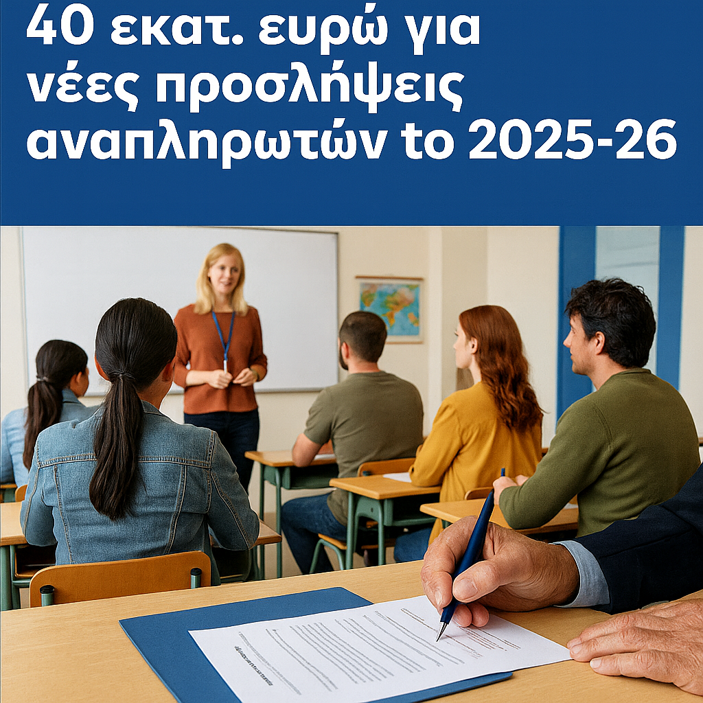 40 εκατομμύρια για την «επάρκεια» της εκπαίδευσης — ή για να μπαλώσουν ...
